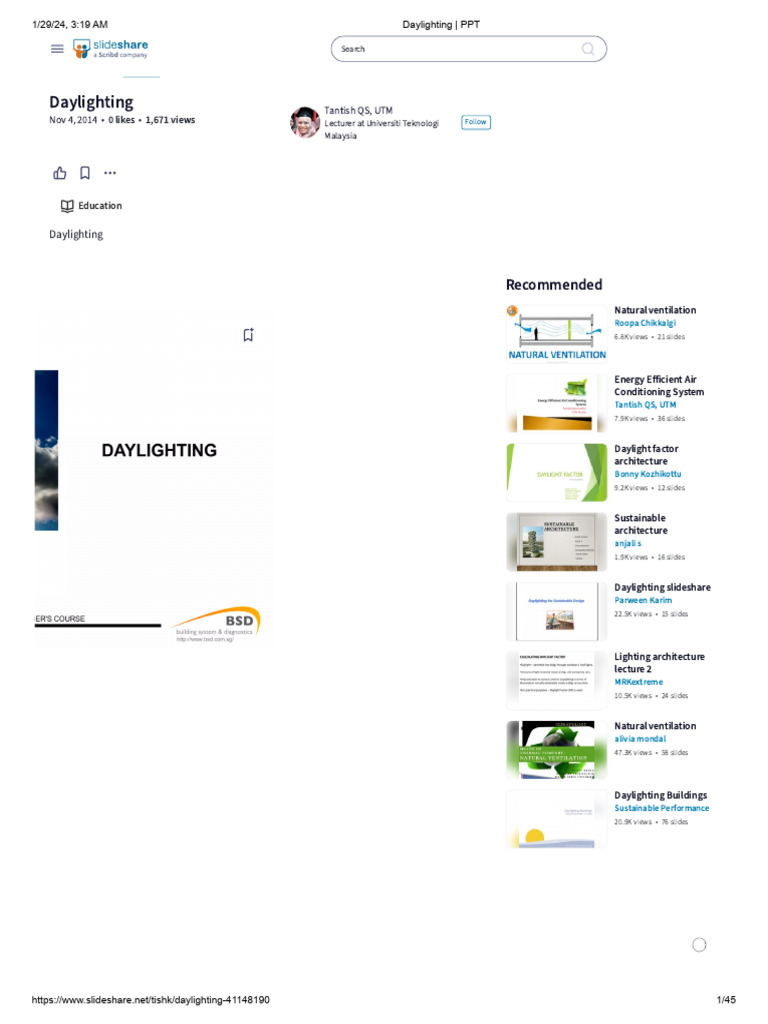 01 BE Daylighting | PDF