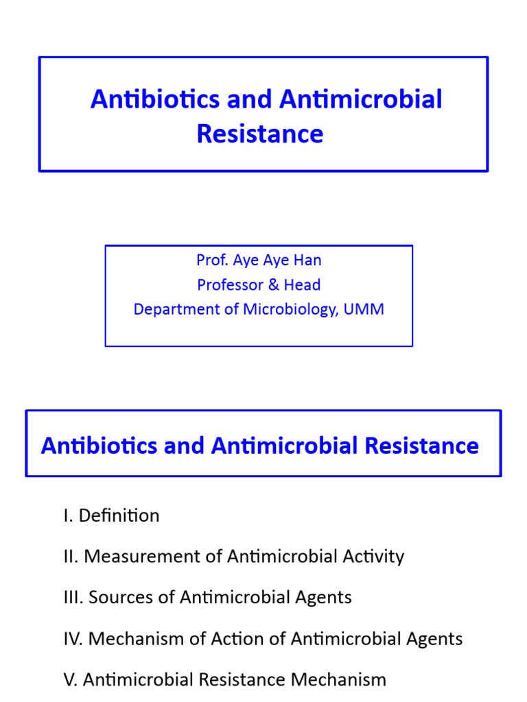 Antibiotics & Antimicrobial Resistance | PDF