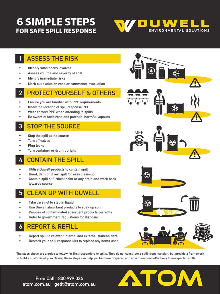 6 Simple Steps For Safe Spill Response | PDF