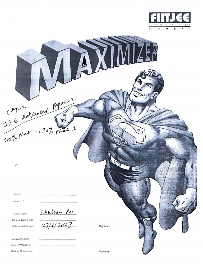 Jee Advanced Paper - 2CPT-2 | PDF