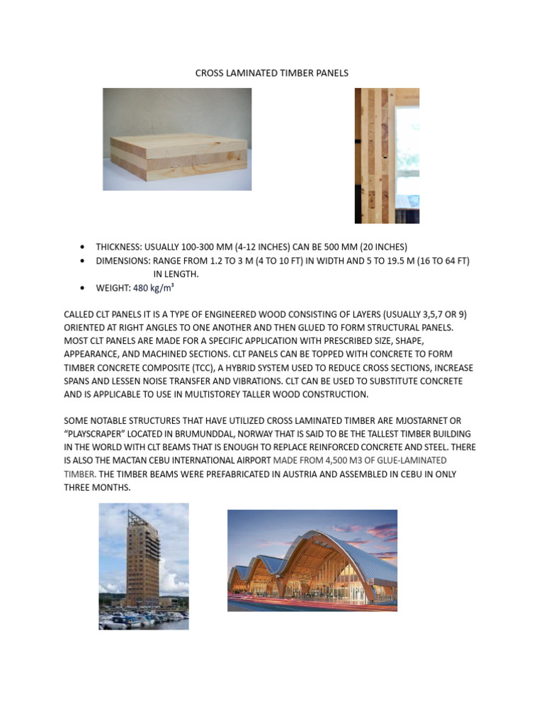 Cross Laminated Timber Panels | PDF | Lumber | Civil Engineering