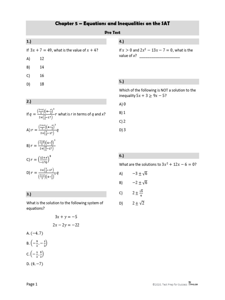 5A-Pre-Test | PDF | Mathematics | Mathematical Analysis