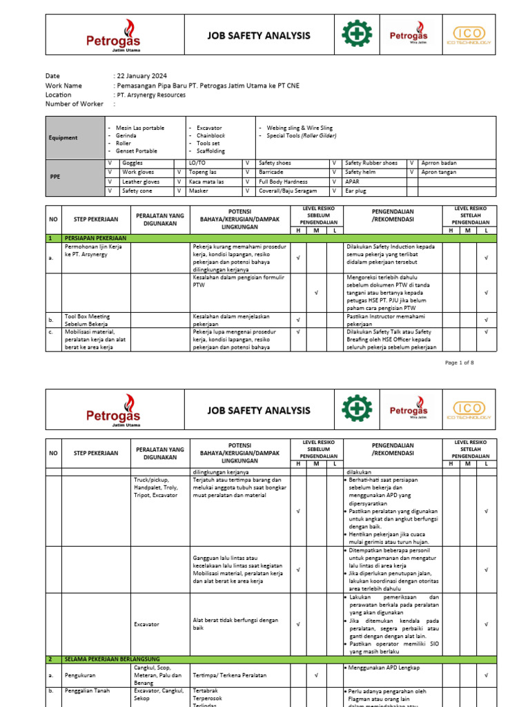 Jsa Pipeline - Pwj-Pju (Arsy) | PDF