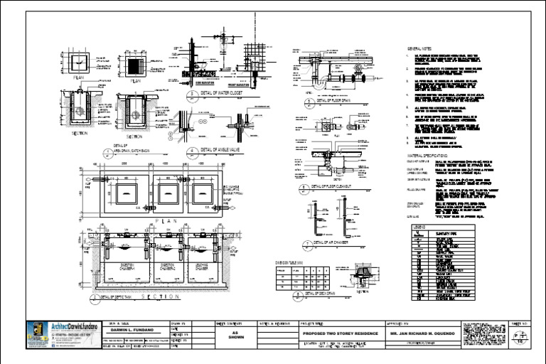 Architectural Plan | PDF | Storm Drain | Pipe (Fluid Conveyance)