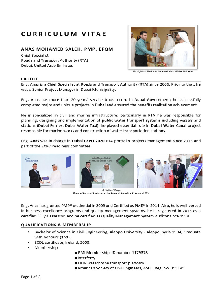 ANAS CV Nov 2021 | PDF | Dubai | Project Management