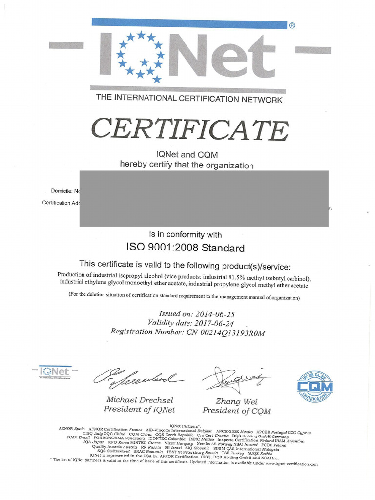 IPA ISO CERTIFICATE | PDF