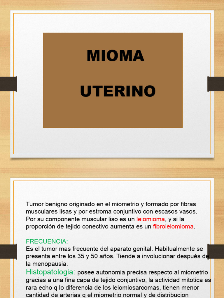 Mioma Uterino R | PDF | El embarazo | Estradiol