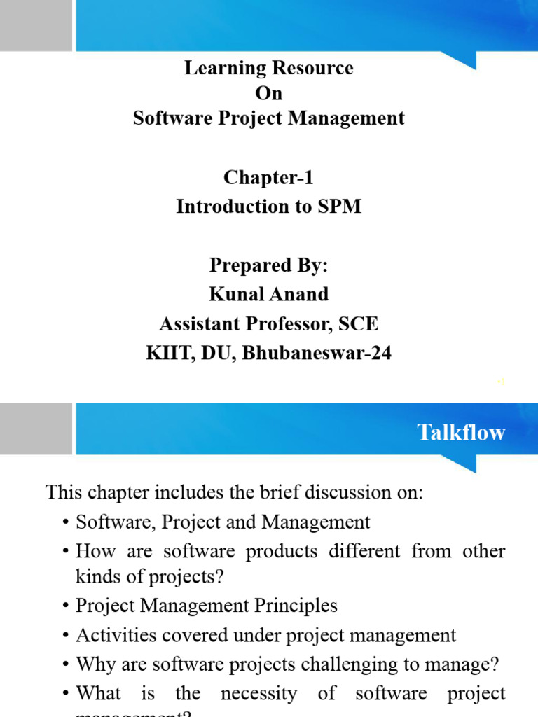 Ch01 Introduction To SPM | PDF | Project Management | Software Testing