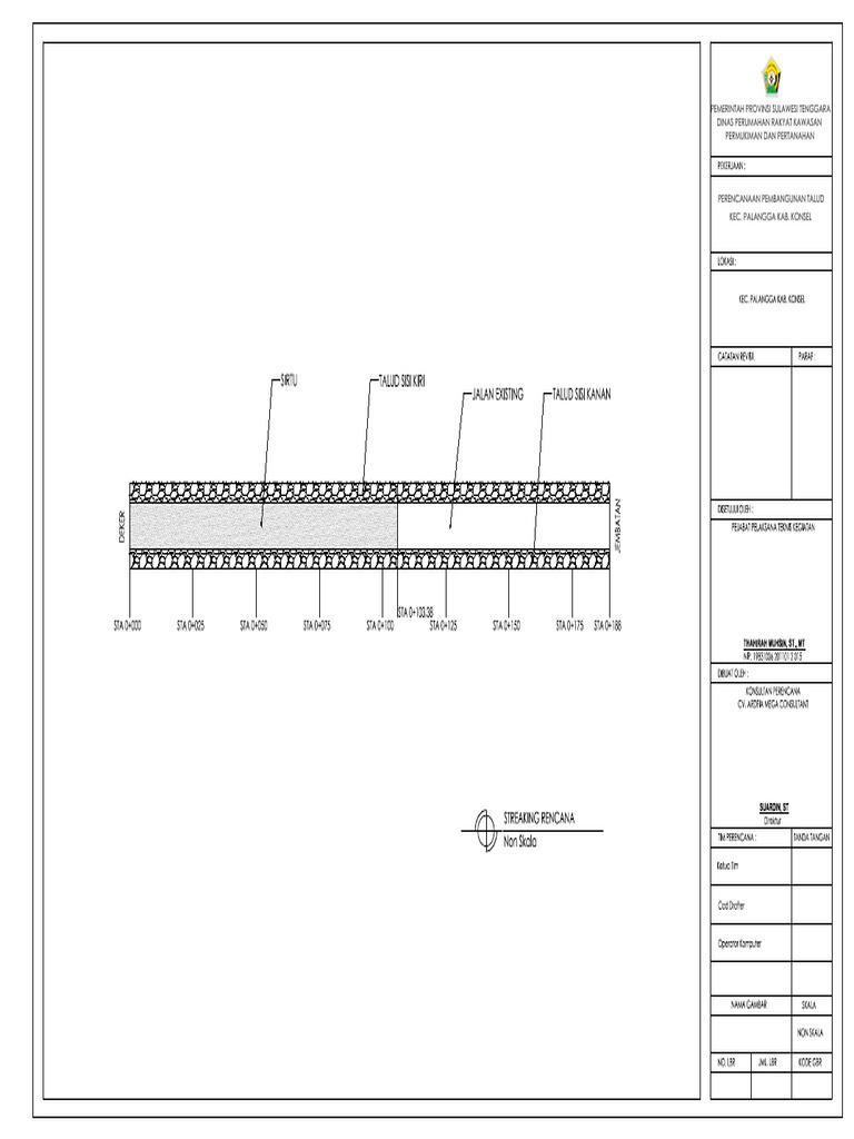 A. Gambar Rencana Talud Palangga | PDF