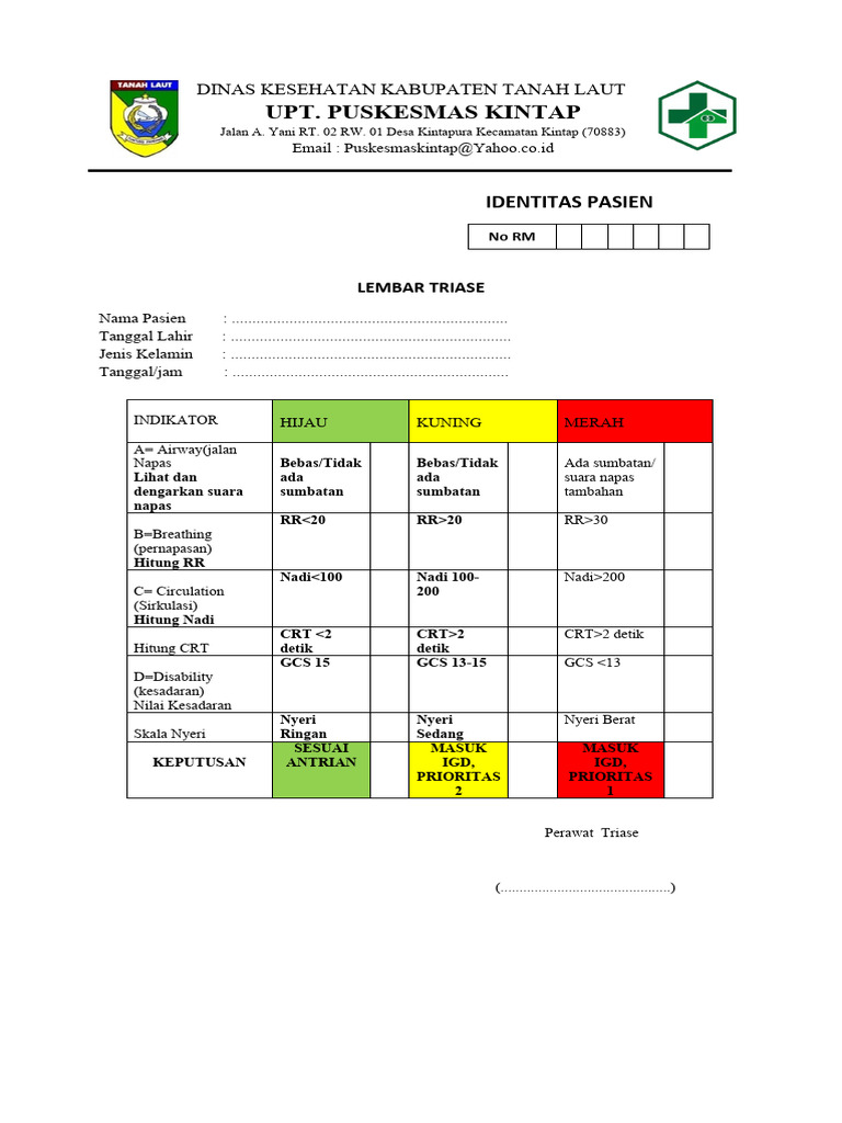 Panduan Triase Pasien Puskesmas | PDF