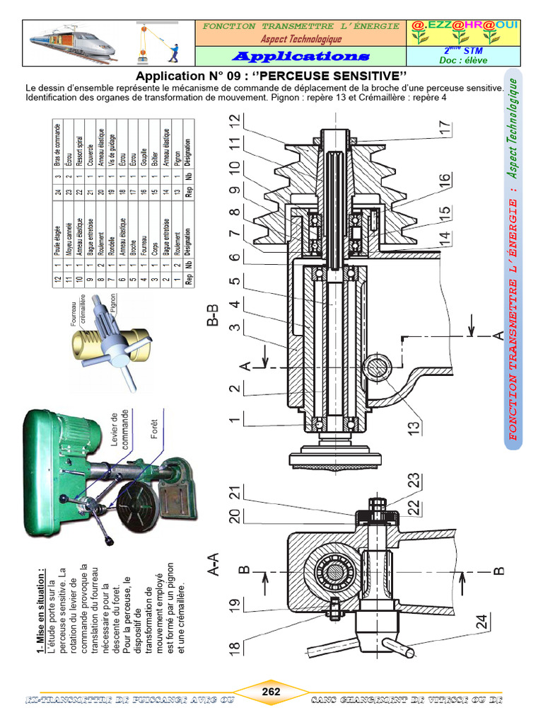 Application 3 Perceuse Sensitive | PDF | Perceuse | Courroie