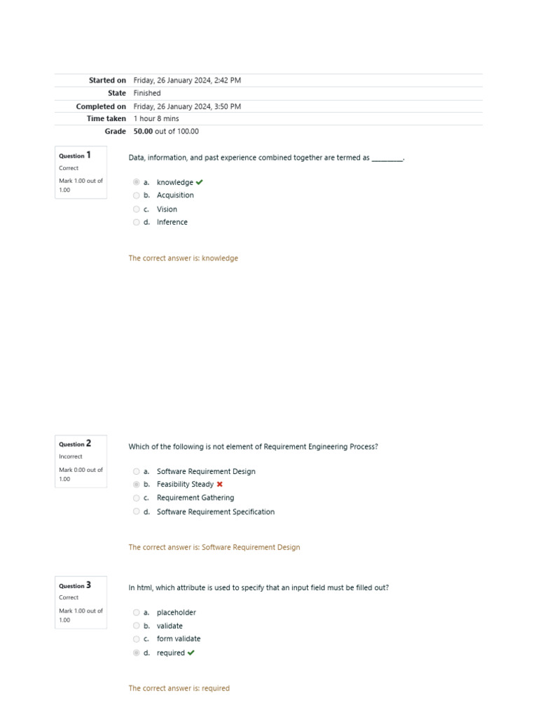 Model Exam 2 Click here to attempt_ Attempt review | PDF | Inheritance (Object Oriented ...