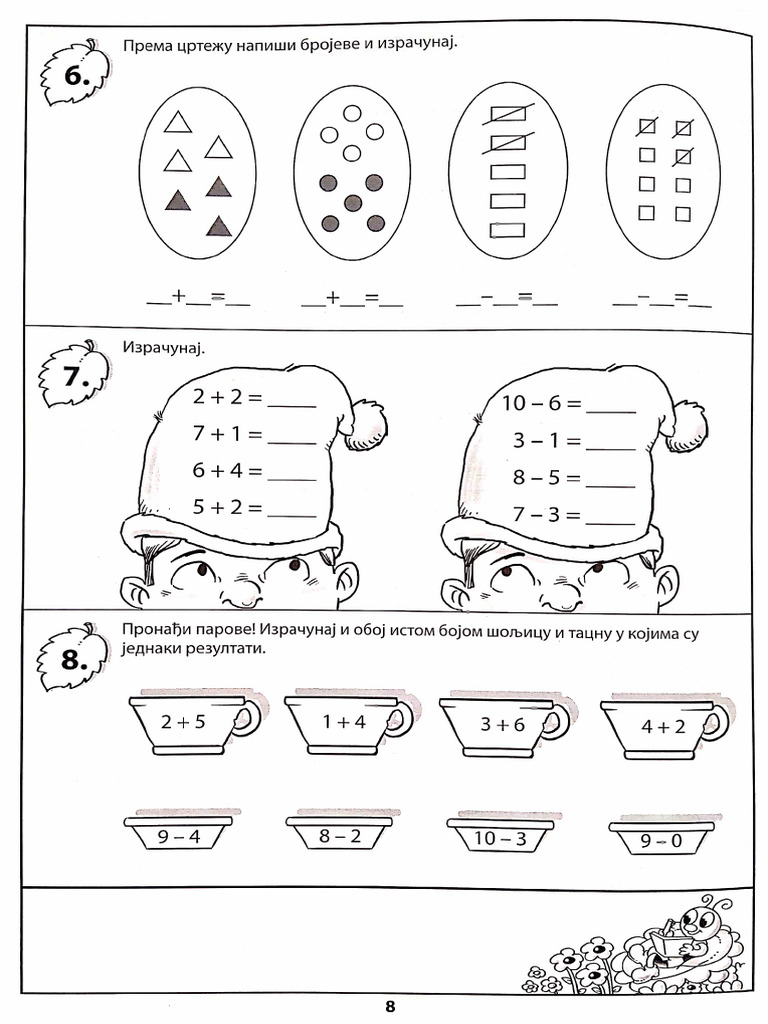 Matematika 1. razred - Brojevi od 0 do 10 | PDF
