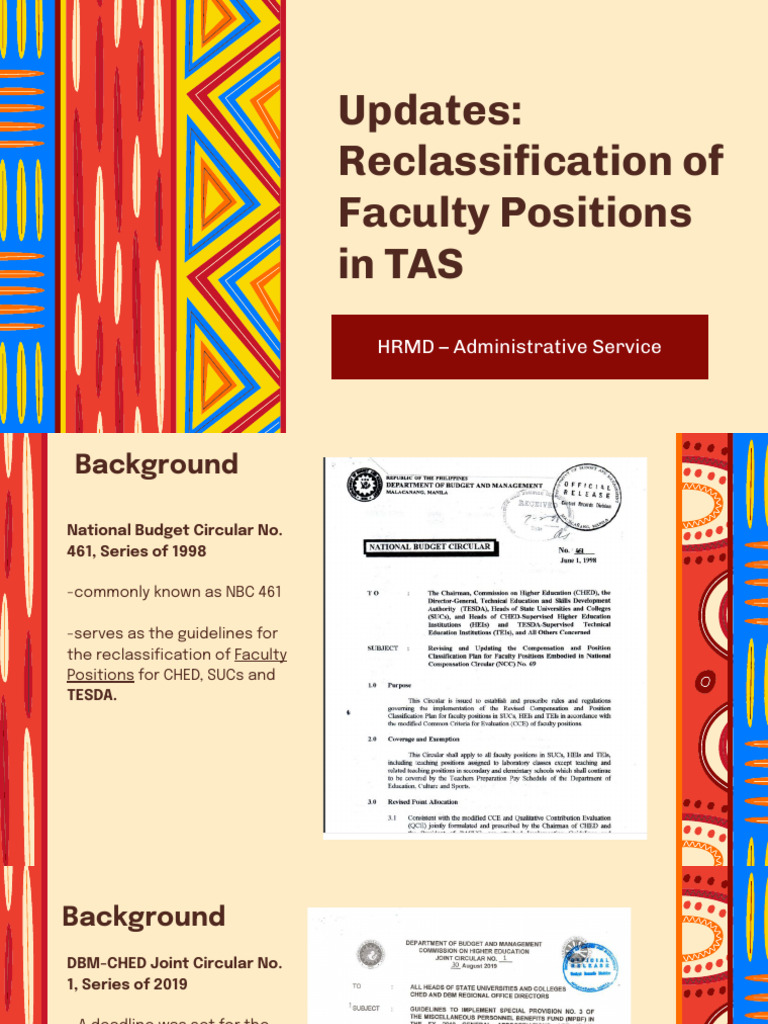 Reclassification of Faculty Positions | PDF