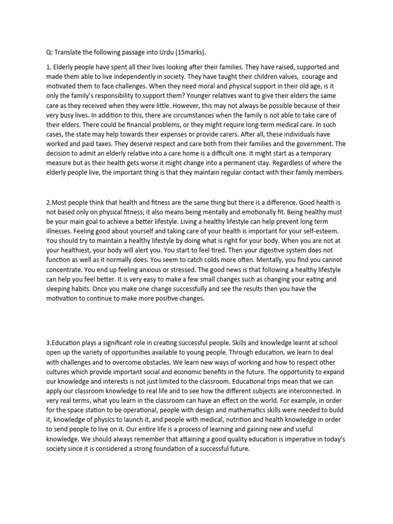 Translation Passages | PDF