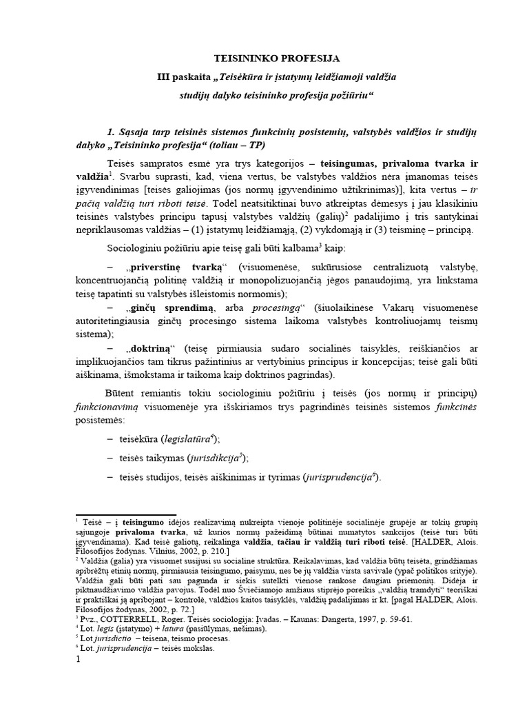 3 - Teisekura Ir Istatymu Leidziamoji Valdzia - 2023 | PDF