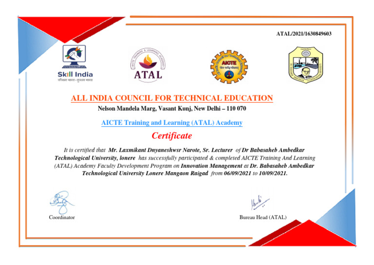 Atal FDP Nov 2023 | PDF