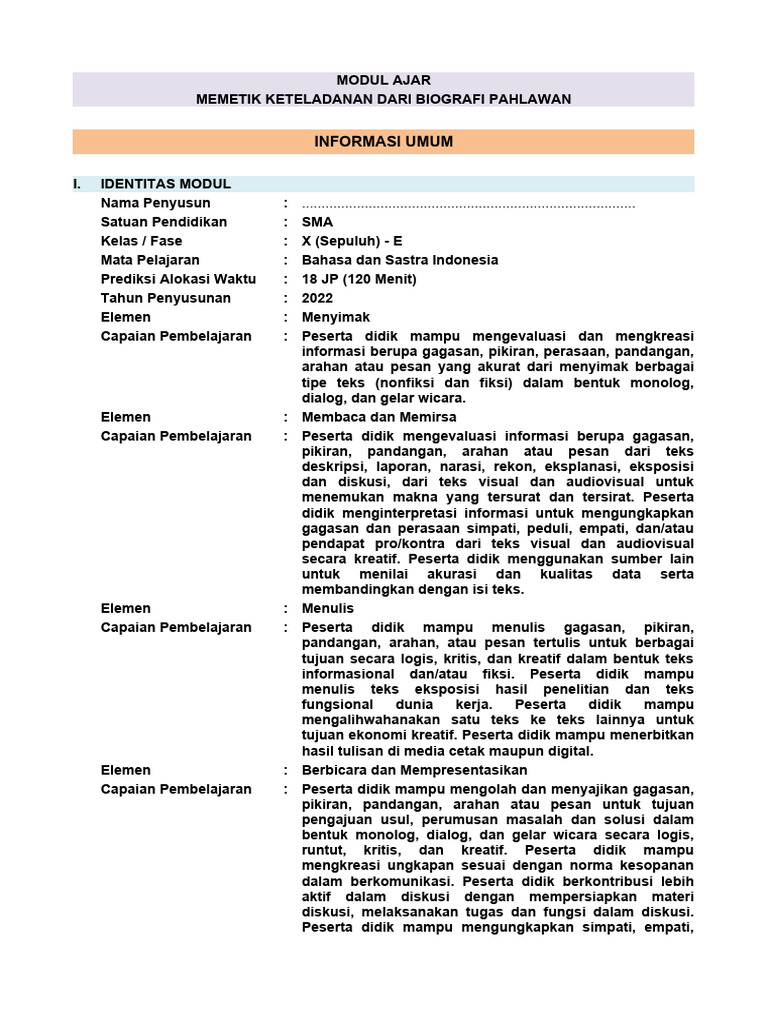 Modul Ajar Bab 5 | PDF