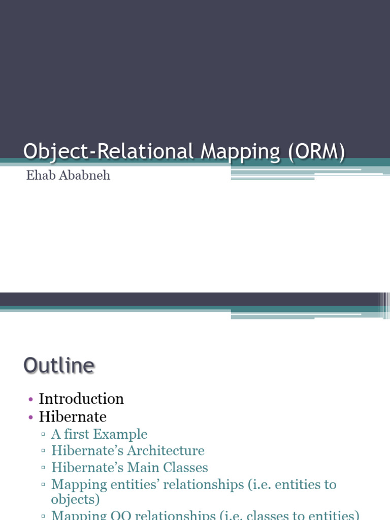 Orm Ababneh Pdf Class Computer Programming Databases 