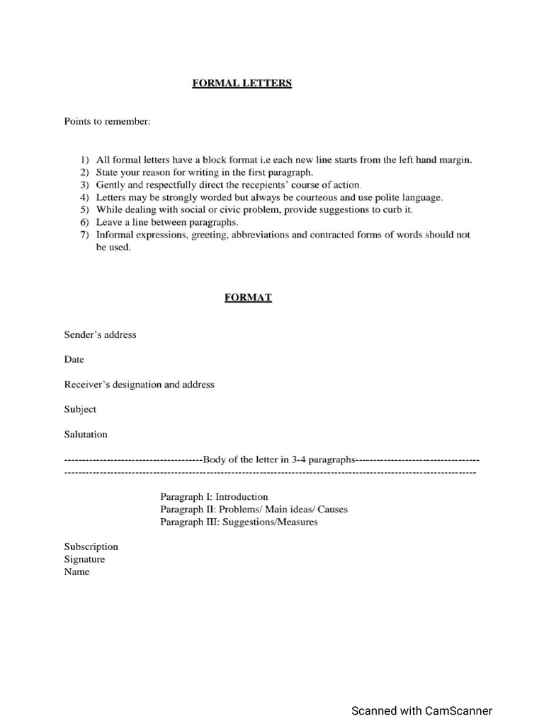 Formal Letters | PDF