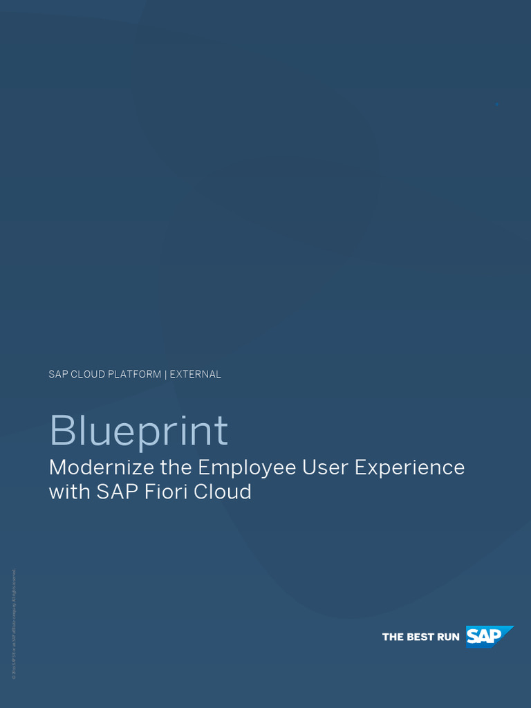Blueprint Modernize the Employee User Experience Cloud With SAP Fiori Cloud | PDF | Cloud ...