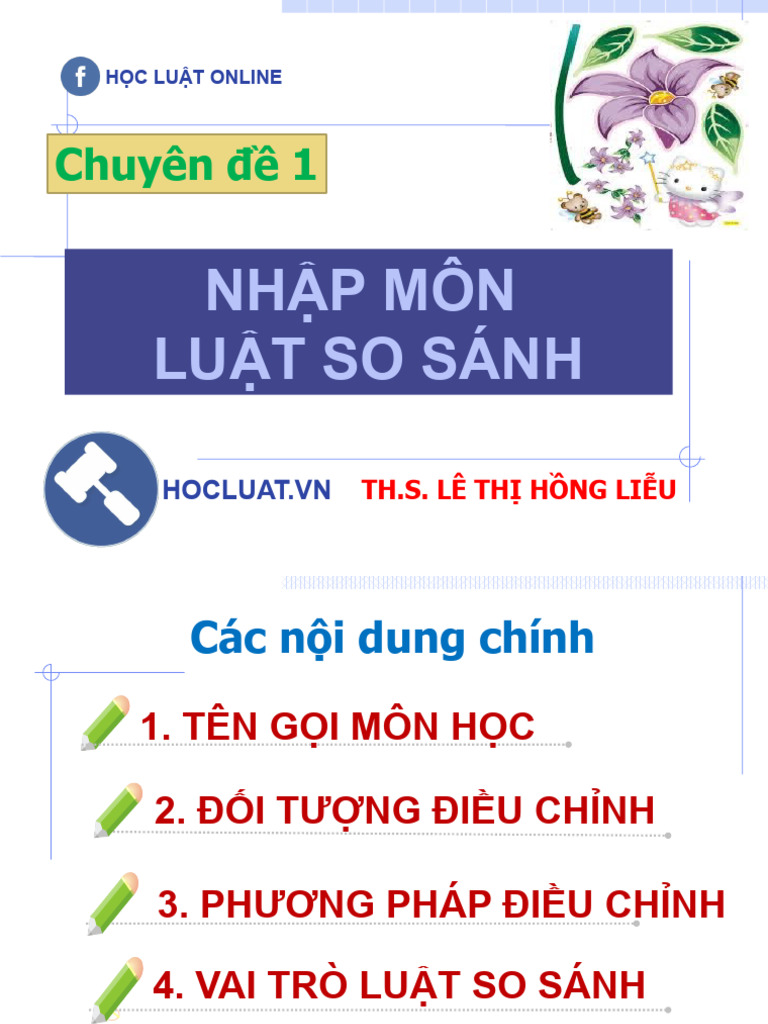 Chuyen de 1. Nhap Mon Luat So Sanh | PDF