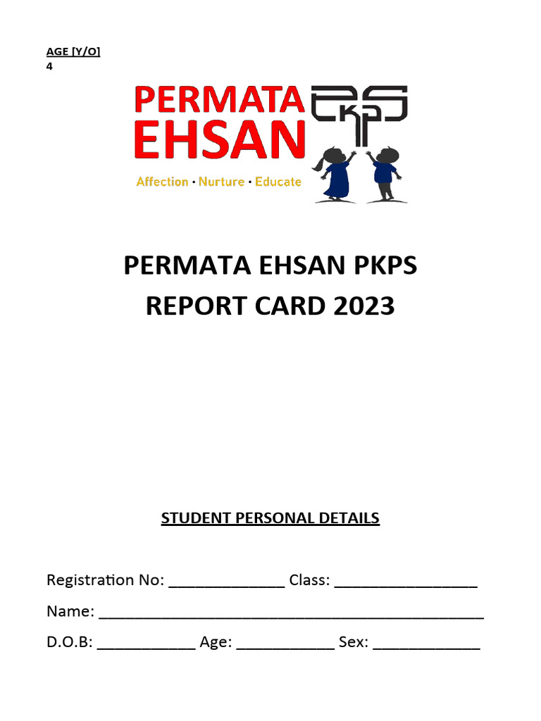 Report Card 2023 4 Year-Olds | PDF