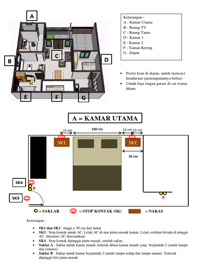 Layout Saklar Dan Stop Kontak-1 | PDF