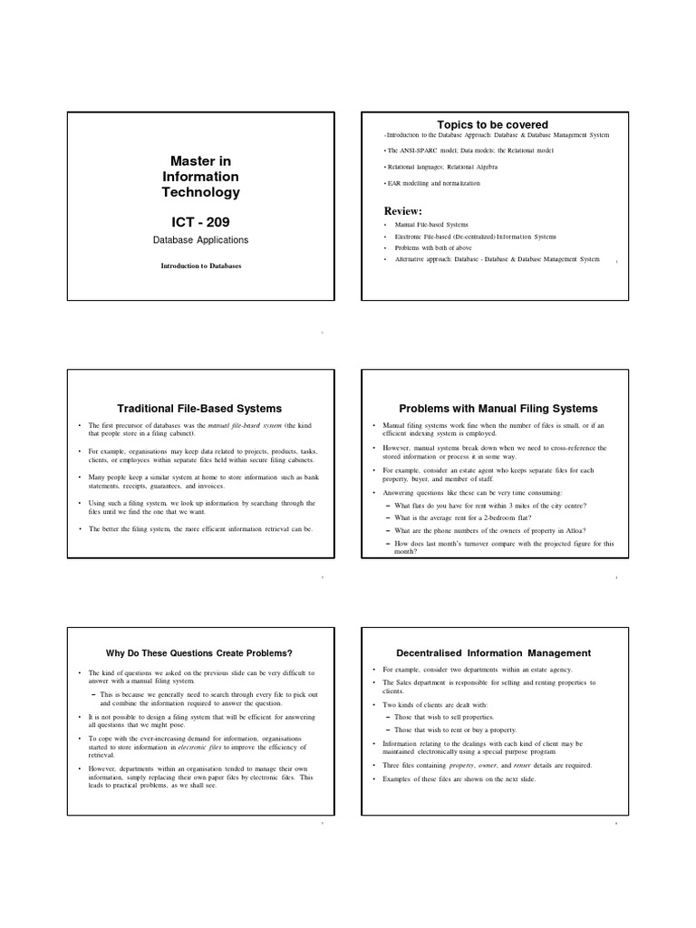 01 Introduction To Databases 30 1 20 1 33 21 Pm Download Free Pdf Databases Data