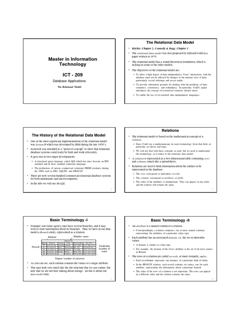 02 The Relational Model | PDF