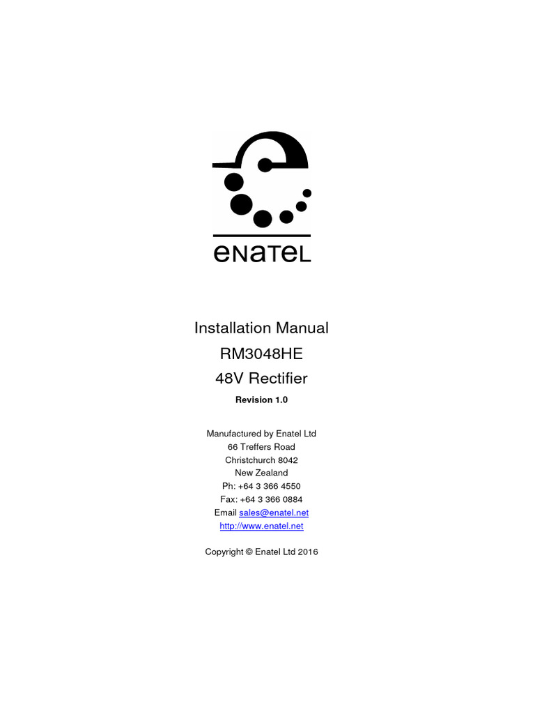 Manual RM3048HE - Enatelv1.0 | PDF | Rectifier | Alternating Current