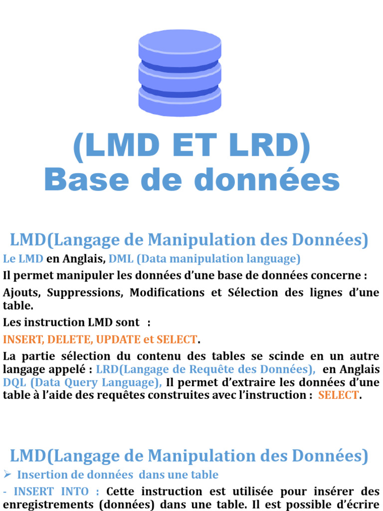 SQL (DML Et DQL) | PDF