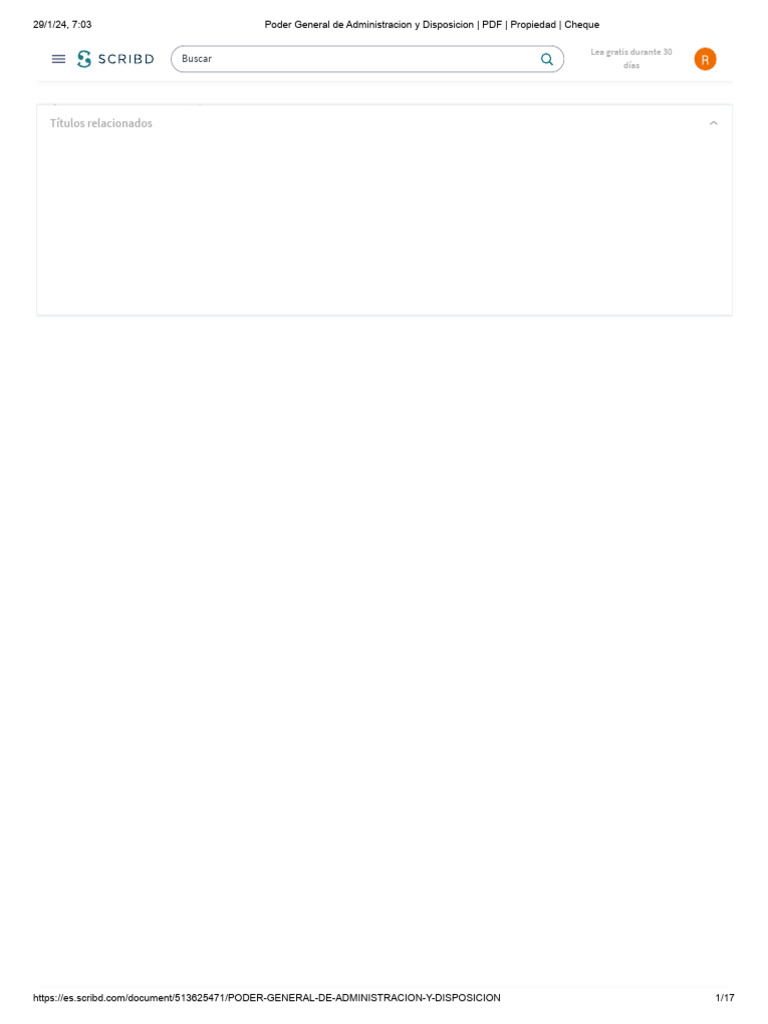 Poder General de Administracion y Disposicion - PDF - Propiedad ...