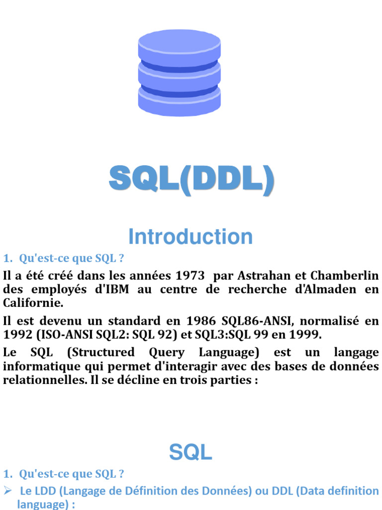 SQL (DDL) | PDF