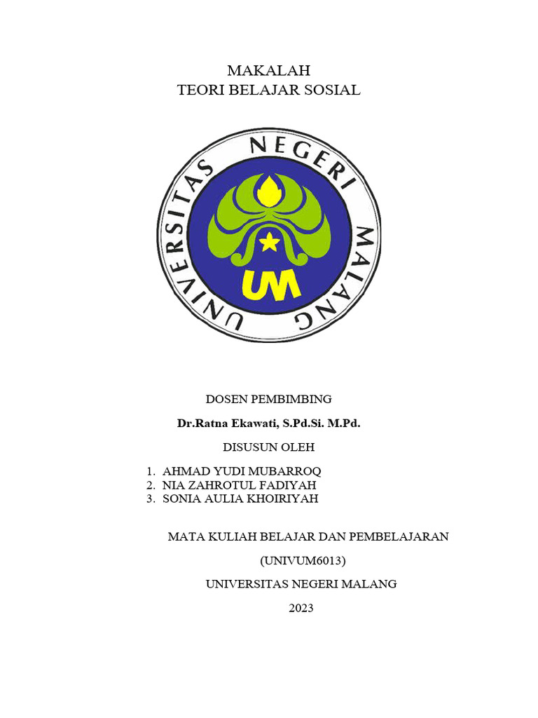 Makalah BP KEL 5 Teori Belajar Sosial | PDF