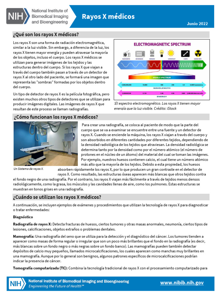Fact Sheet X Rays Spanish June 2022 | PDF