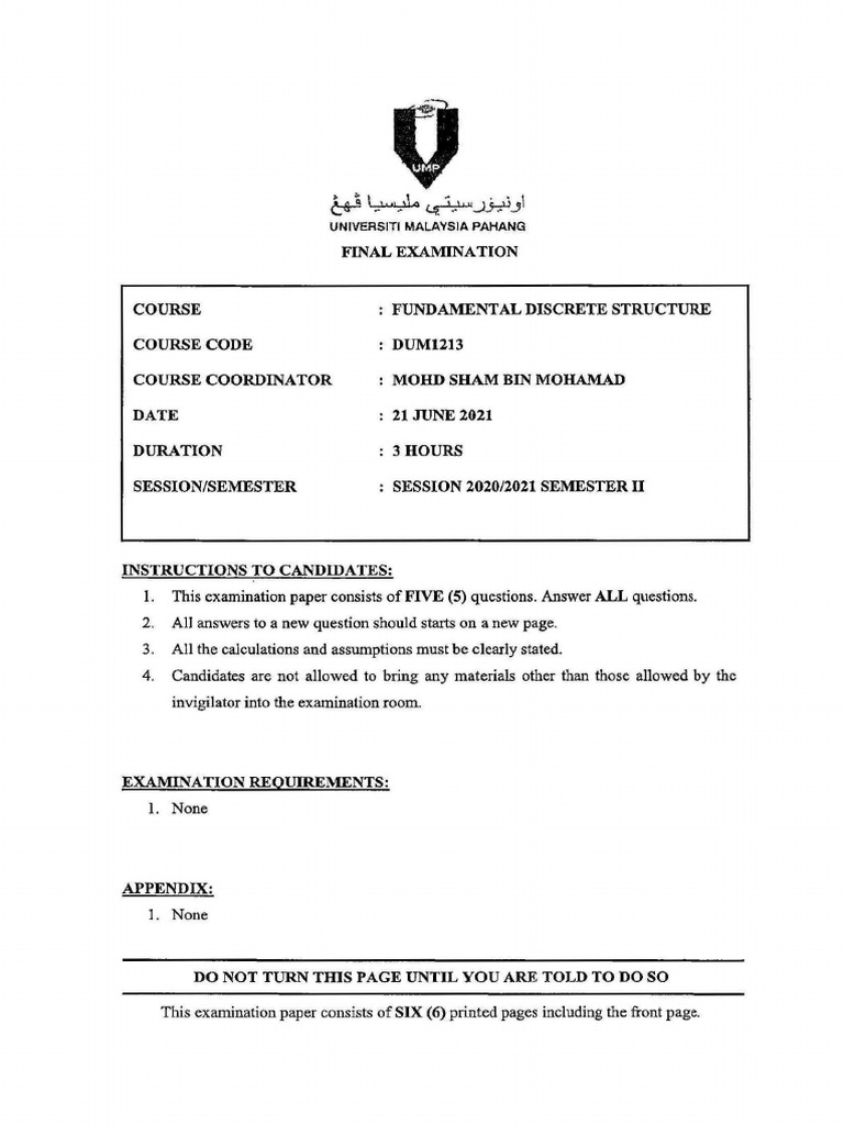 Final Math 2021 | PDF