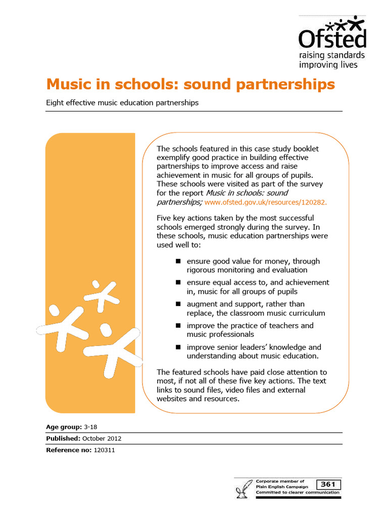 Music in Schools Sound Partnerships Case Study Booklet | PDF