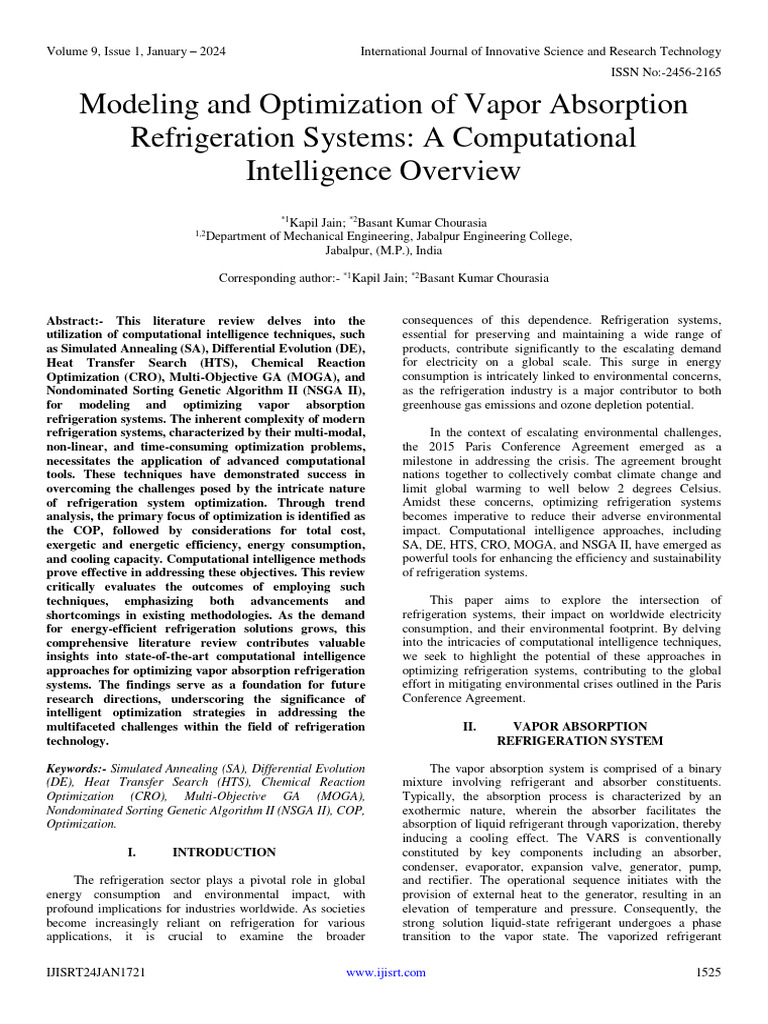 Refrigeration System Optimization | PDF | Mathematical Optimization | Physical Sciences