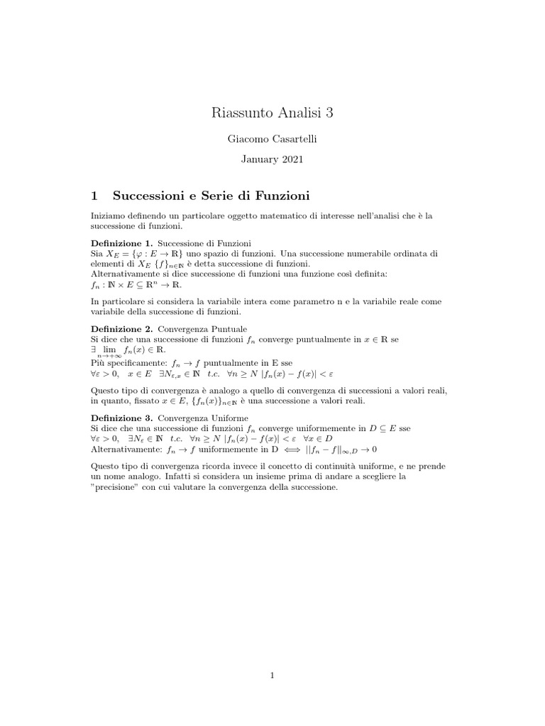 Analisi 3 | PDF