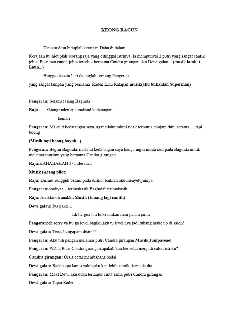 Drama Keong Racun | PDF