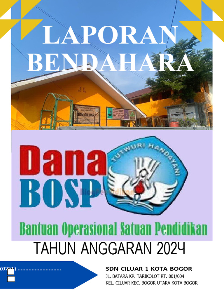Laporan Tugas Tambahan Bendahara BOSP (CONTOH) | PDF