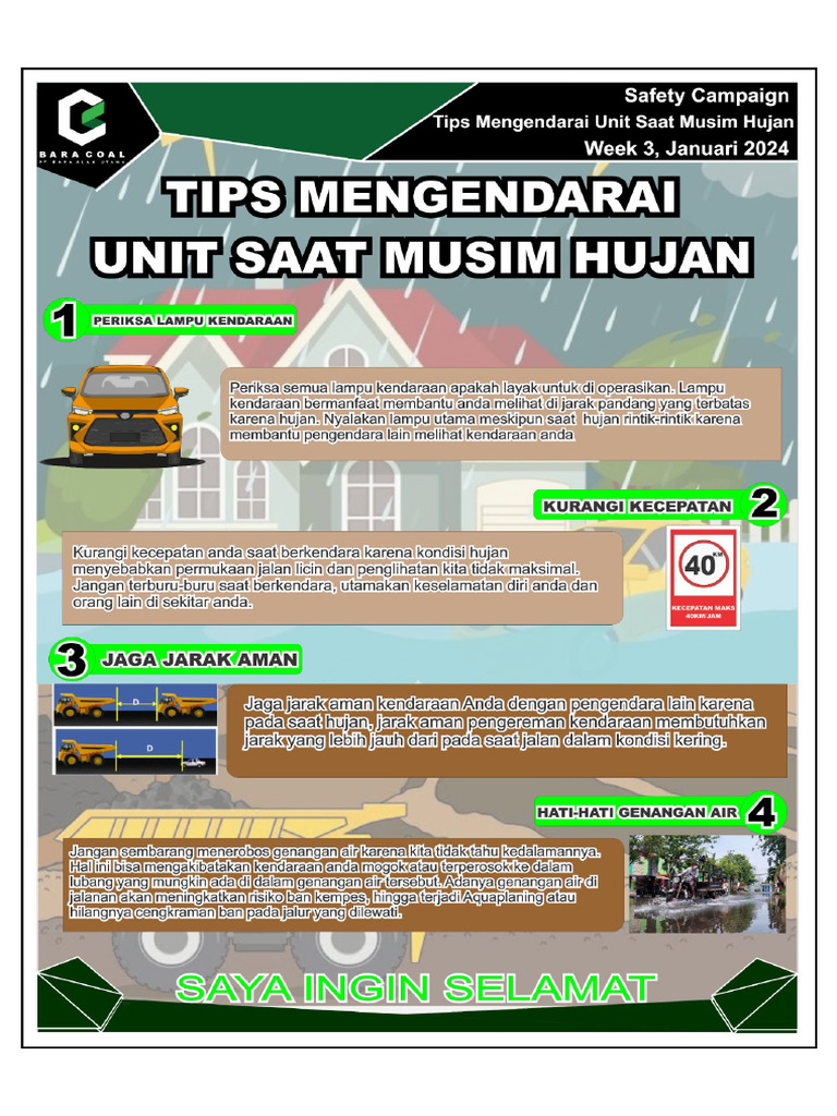 Tips Mengendarai Unit Saat Musim Hujan | PDF
