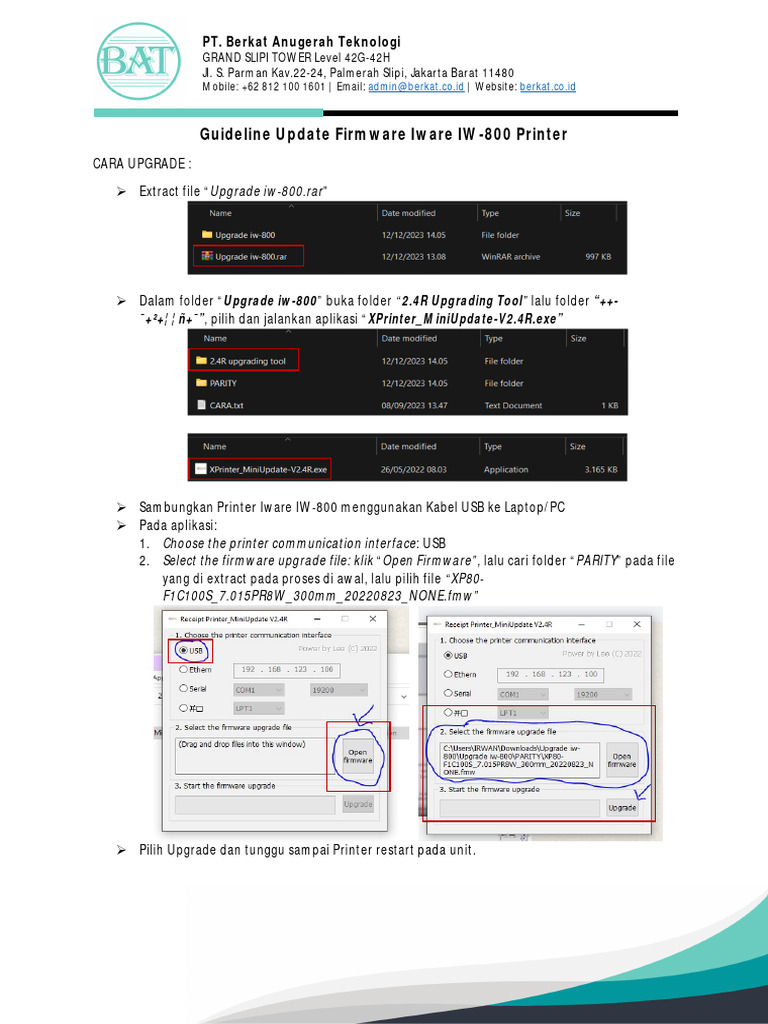 Guideline Update Firmware Iware IW-800 | PDF | Komputer