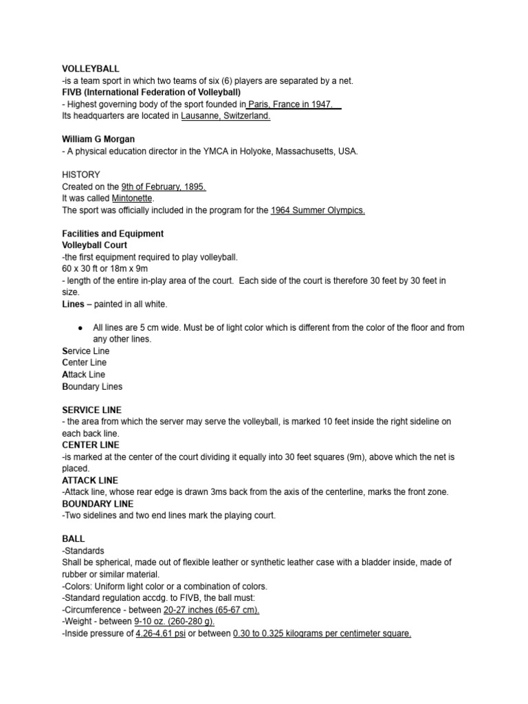 Pe VB Finals | PDF | Volleyball | Sports Rules And Regulations