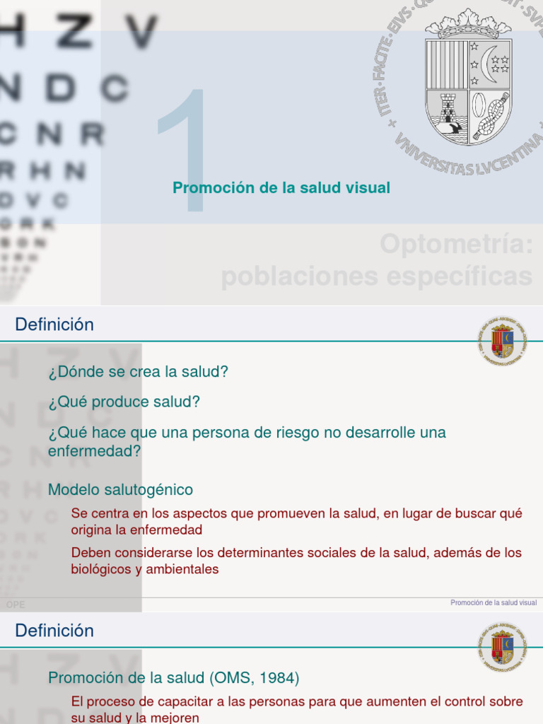 Promoción de la Salud Visual y su Importancia | PDF | Promoción de la ...