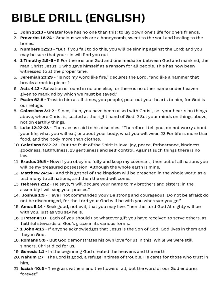 Bible Drill | PDF | Jesus | God
