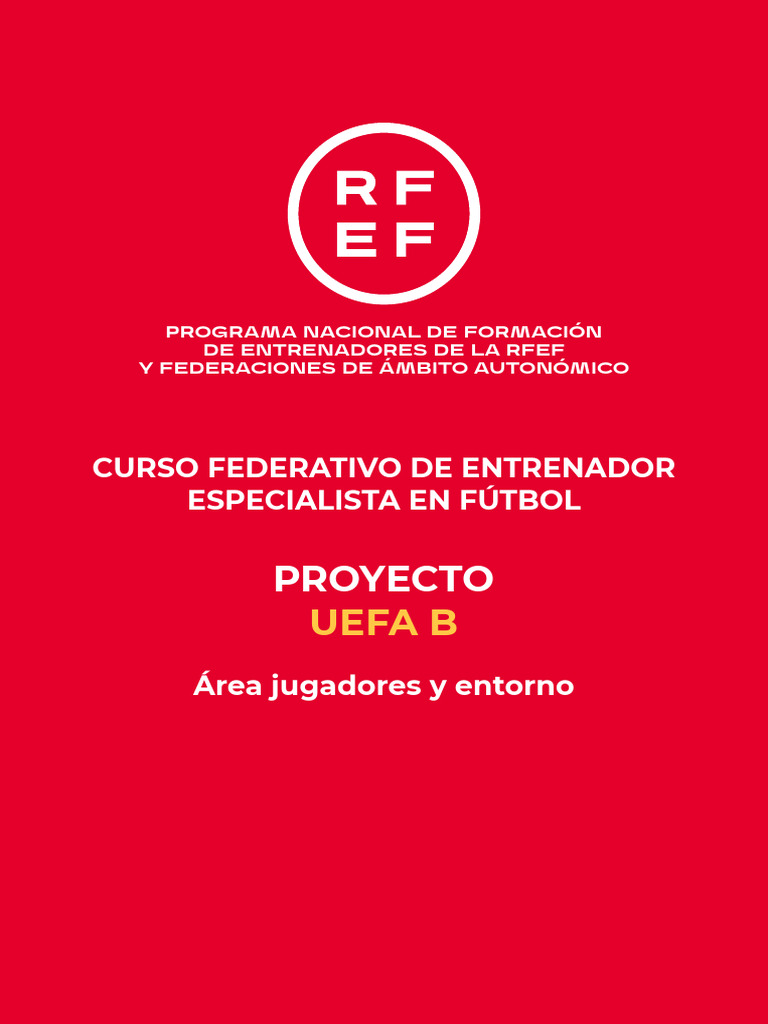 Tarea Proyecto UEFA B Área Jugadores y Entorno | PDF
