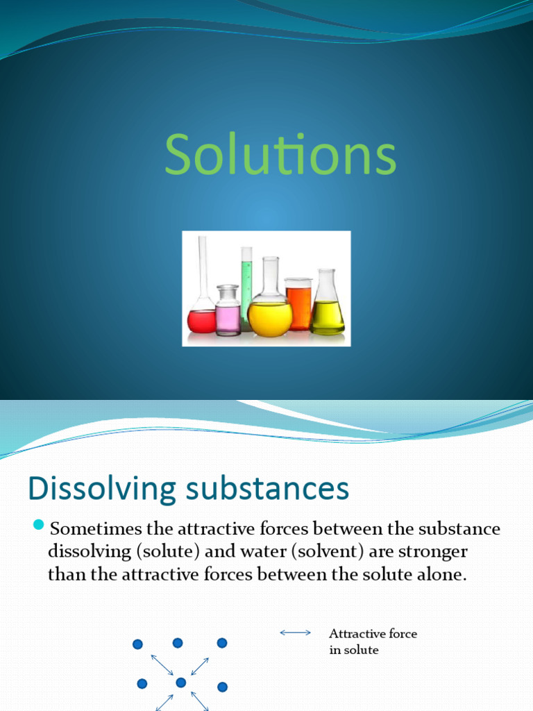Solutions PowerPoint | PDF | Precipitation (Chemistry) | Solubility