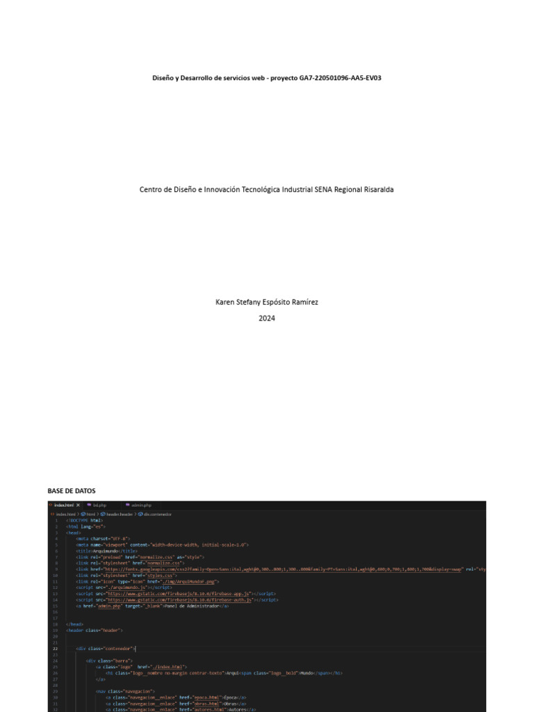 Diseño y Desarrollo de Servicios We1 | PDF